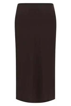 Miu Miu Ebony Stretch Jersey Midi Skirt