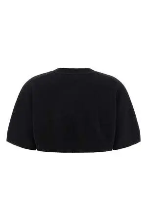 Elisabetta Franchi Cropped Sweater With Patch Pocket