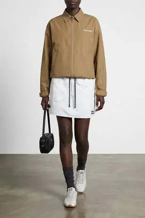 Miu Miu Windbreaker With Printed Logo