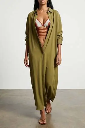 MAISON JEJIA Maxi Dress With Removable Collar