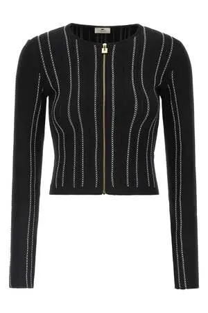 Elisabetta Franchi Cropped Knit Cardigan