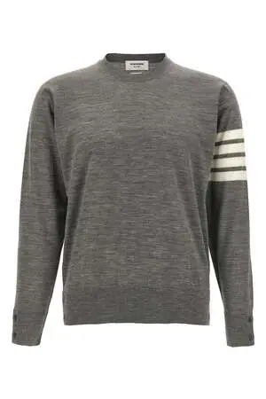 Thom Browne 4-bar Pullover' Sweater - Gray
