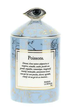 MAISON LA BOUGIE Poissons Zodiac' Candle - Light Blue