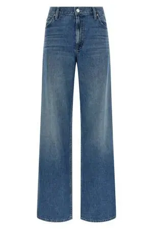 MOTHER The Rerun Zip Sneak Wide-leg Jeans - Blue