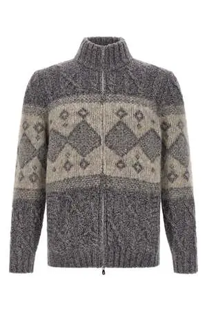Brunello Cucinelli Chiné Yarn Cardigan - Gray