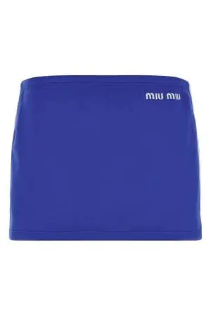 Miu Miu Mini Skirt With Side Stripes