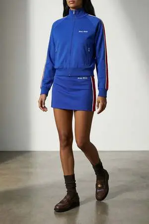 Miu Miu Mini Skirt With Side Stripes