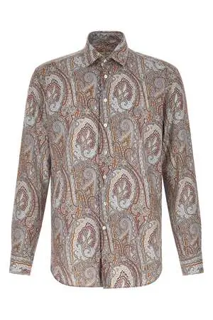 Etro Printed Shirt With Pegaso Embroidery - Multi