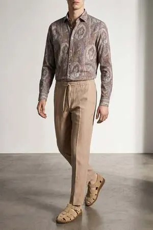 Etro Printed Shirt With Pegaso Embroidery