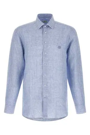 Etro Striped Linen Shirt - Light Blue