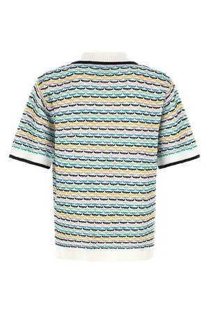 Casablanca Short Sleeve Shirt With Three-dimensional Knit
