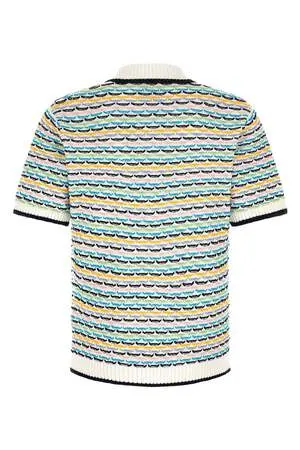Casablanca Tuck Stitch Knit Polo