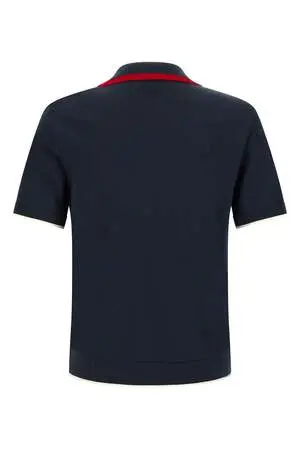 Casablanca Merino Wool Polo With Zip Detail