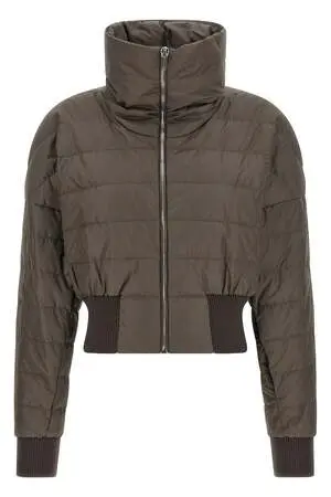 Rick Owens Cropped' Puffer Moncler - Gray