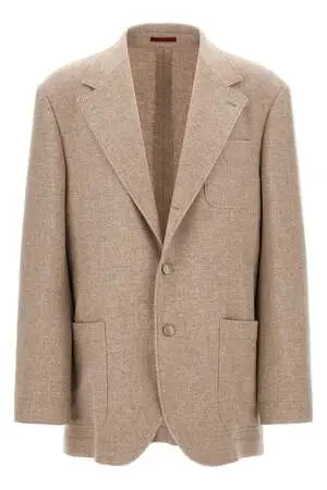 Brunello Cucinelli Cashmere Panama Blazer - Beige