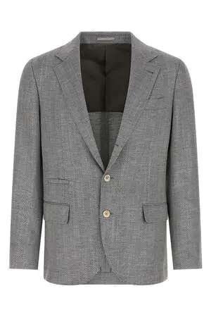 Brunello Cucinelli Deconstructed Single-breasted Blazer - Gray