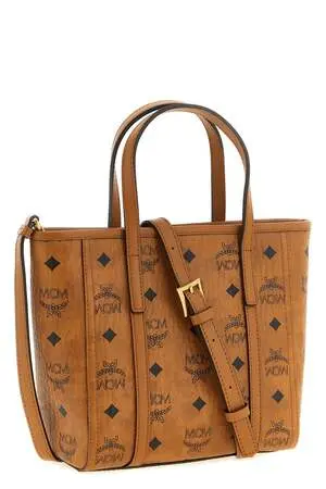Mcm Toni Mini Shopper Bag With Visetos Monogram - Brown