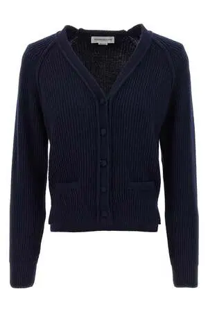Victoria Beckham Cardigan 'stepped Hem V-neck