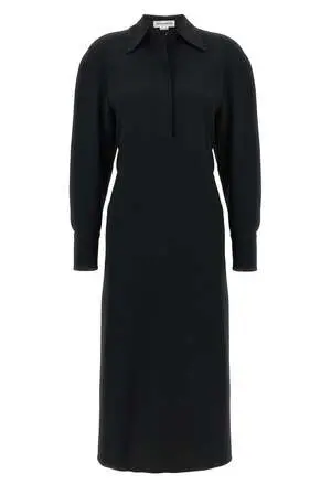 Victoria Beckham Dress 'long Sleeve Polo Collar Midi