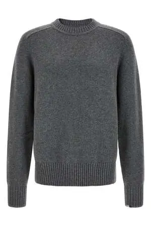 Extreme Cashmere Crewneck Sweater With Signature Embroidery - Gray