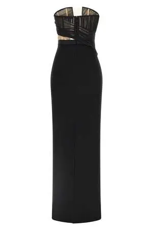 NENSI DOJAKA Dress 'corsetted Draped Maxi Dress
