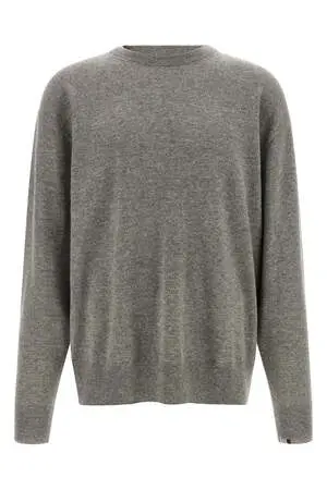 Extreme Cashmere Crewneck Sweater With Signature Detail - Gray