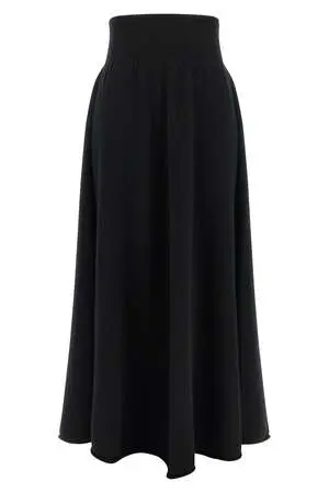 Extreme Cashmere Maxi Skirt With Ribbed Waistband