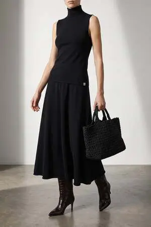 Extreme Cashmere Maxi Skirt With Ribbed Waistband