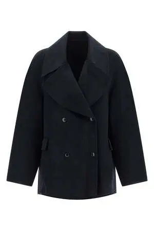 LOULOU STUDIO Double-breasted Jacket With Wide Lapels - Blue