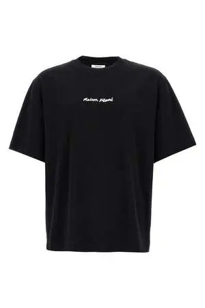 Maison Kitsuné T-shirt Embroidery Oversize - Black