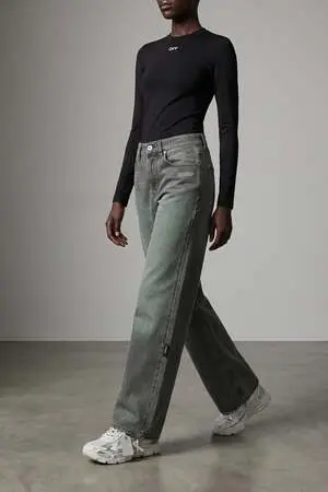 Off-White Top With Printed Logo