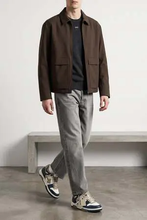 Off-White Crewneck Sweater With Textured Intarsia