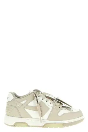 Off-White Sneaker With Arrow Motif - Beige