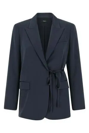 Theory Blazer 'tie Waist - Blue