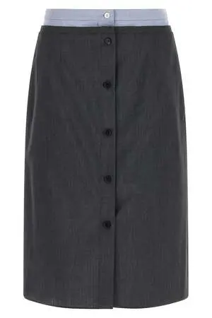 Prada Double Layer Skirt - Gray