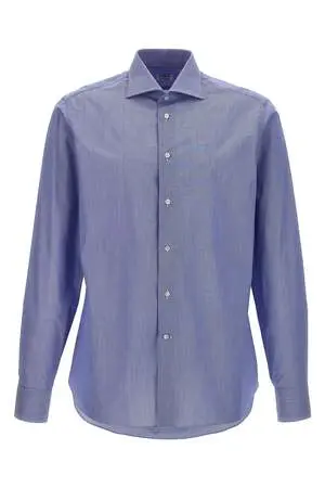 BORRIELLO NAPOLI Shirt 'falso Unito In Cotone - Light Blue