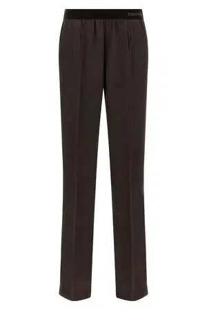 TOM FORD Silk Satin Pants With Velvet Waistband