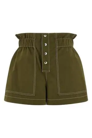 Marni Shorts With Contrast Stitching - Green
