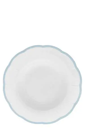 BITOSSI Soup Plate 'petalo Con Bordo Colorato - Light Blue