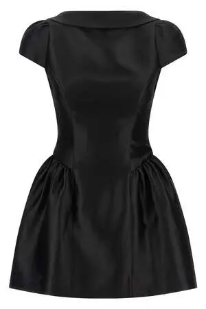 SELF-PORTRAIT Folded Collar Mini Dress