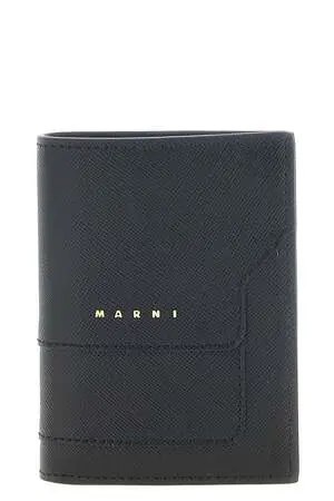Marni Saffiano Bi-fold Wallet - Black