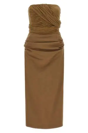 MAGDA BUTRYM Strapless Dress Draped Detail