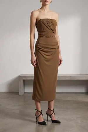 Magda Butrym Strapless Dress Draped Detail