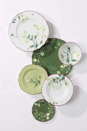 GINORI 1735 Porcelain Dessert Plate With Scalloped Edge