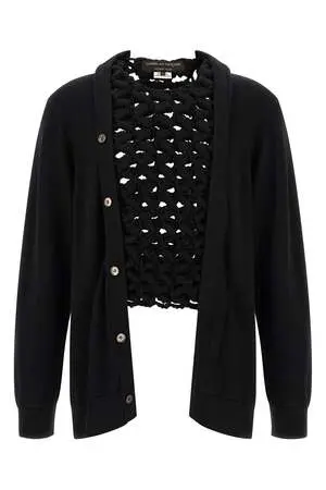 Comme Des Garçons Cardigan With Open-knit Panel