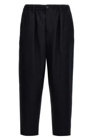 Marni Tropical Wool Cropped' Trousers - Blue
