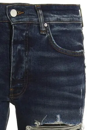 Amiri Mx1 Jeans With Leather Inserts