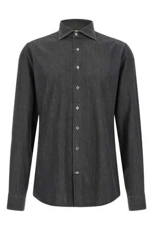 BORRIELLO NAPOLI Napoli' Denim Shirt - Gray
