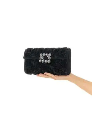 ROGER VIVIER Envelope Flap Rose Flower Buckle' Clutch