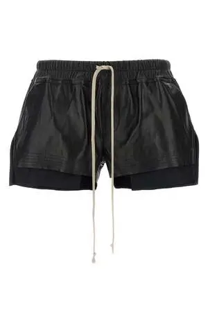 Rick Owens Shorts With Layered Hem - Black